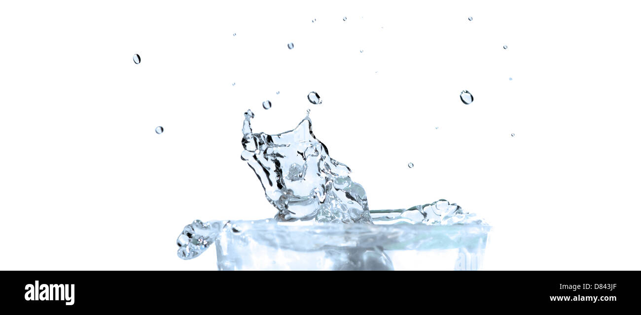 Splashing water white isolated Stock Photo - Alamy