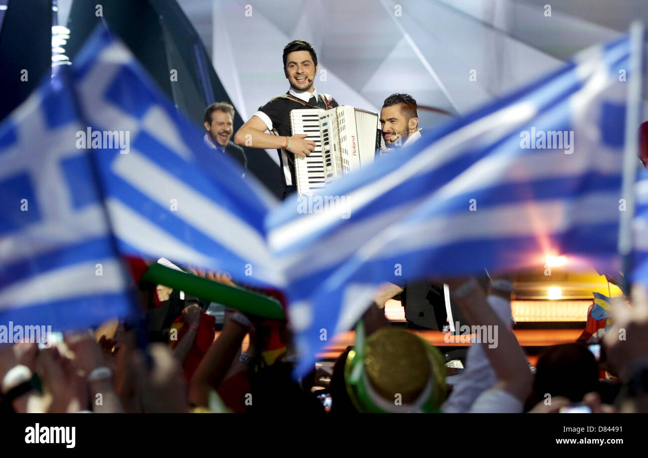 Koza Mostra & Agathonas Iakovidis representing Greece performing during ...