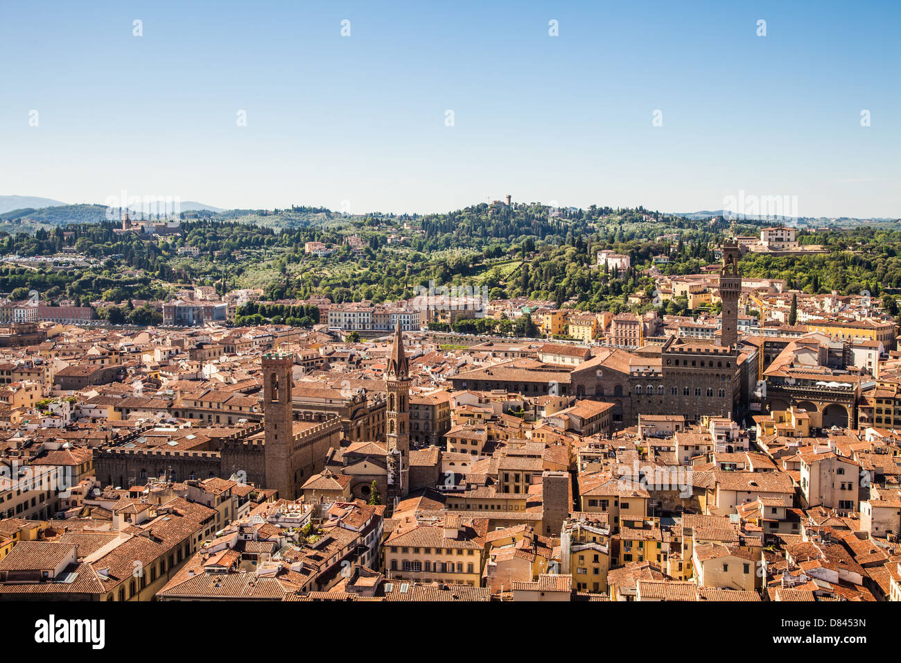 Florence, Italy: panoramic view from the top of Duomo church Stock ...