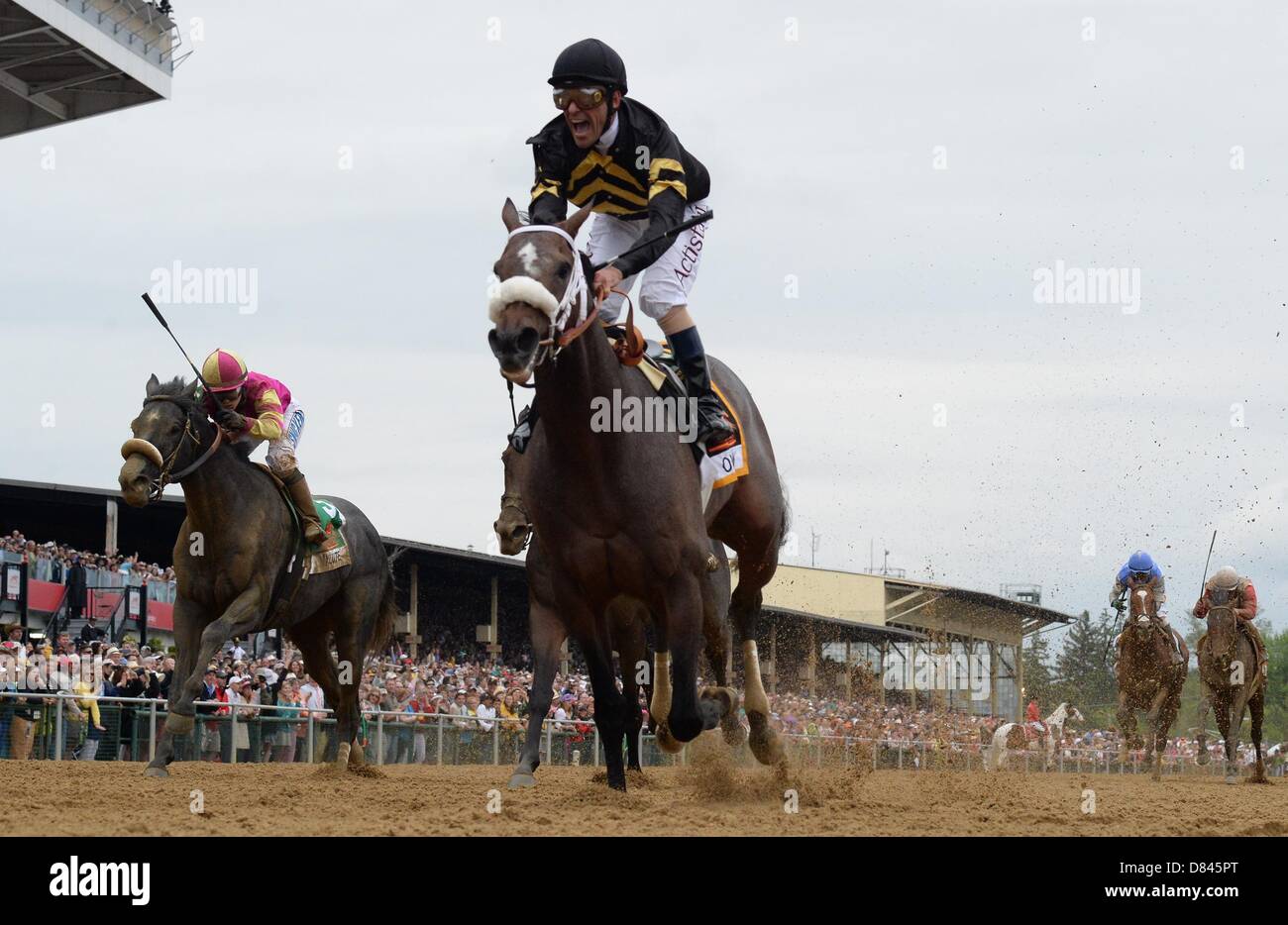 Baltimore, Maryland, USA. 18th May, 2013. Oxbow, ridden by Gary Stevens ...