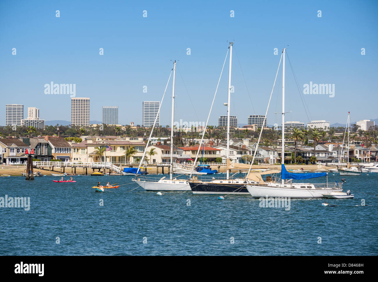 Boats in picturesque Newport Harbor Stock Photo - Alamy