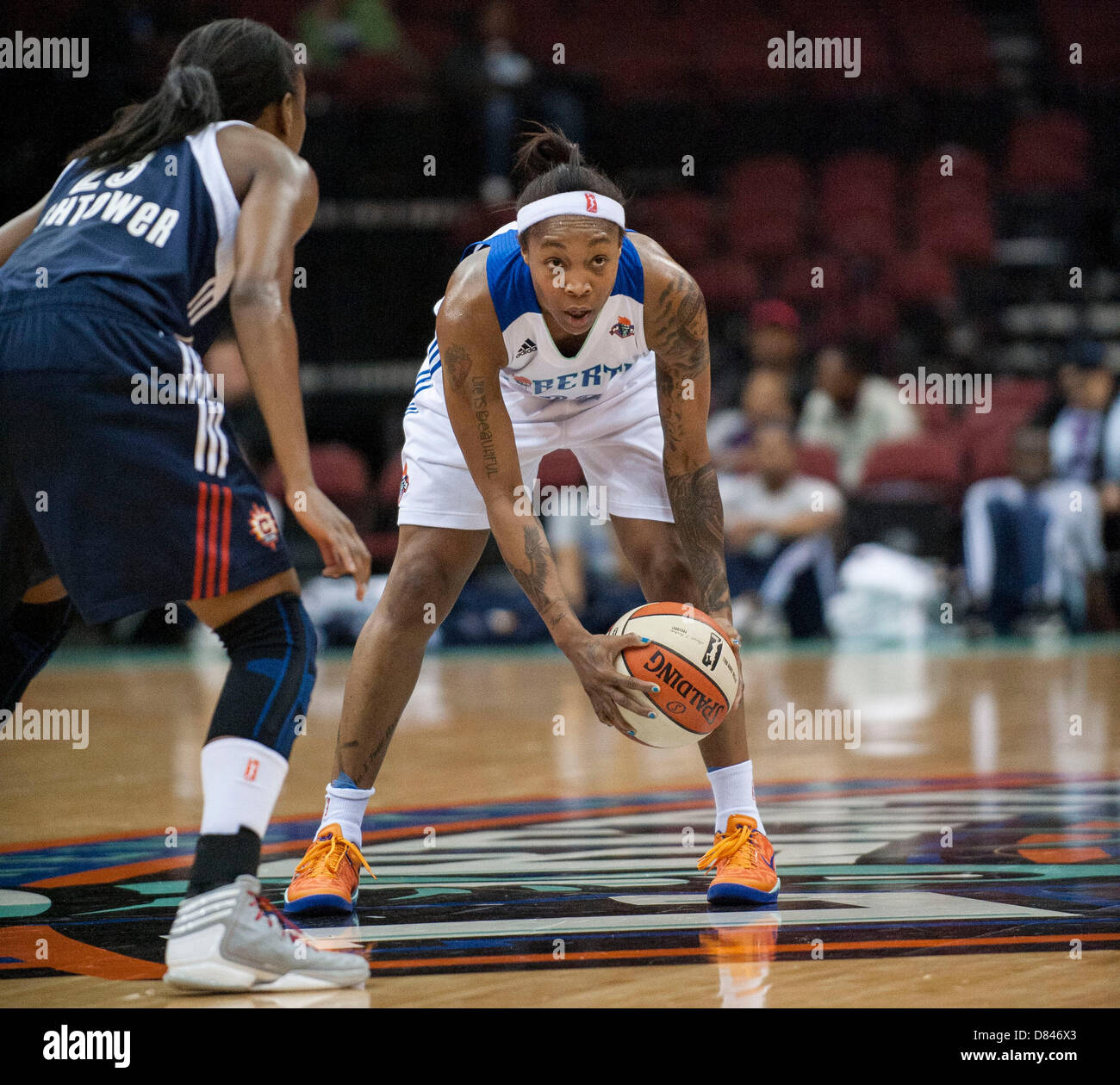 May 18, 2013 - Newark, New Jersey, U.S. - Liberty guard Cappie ...