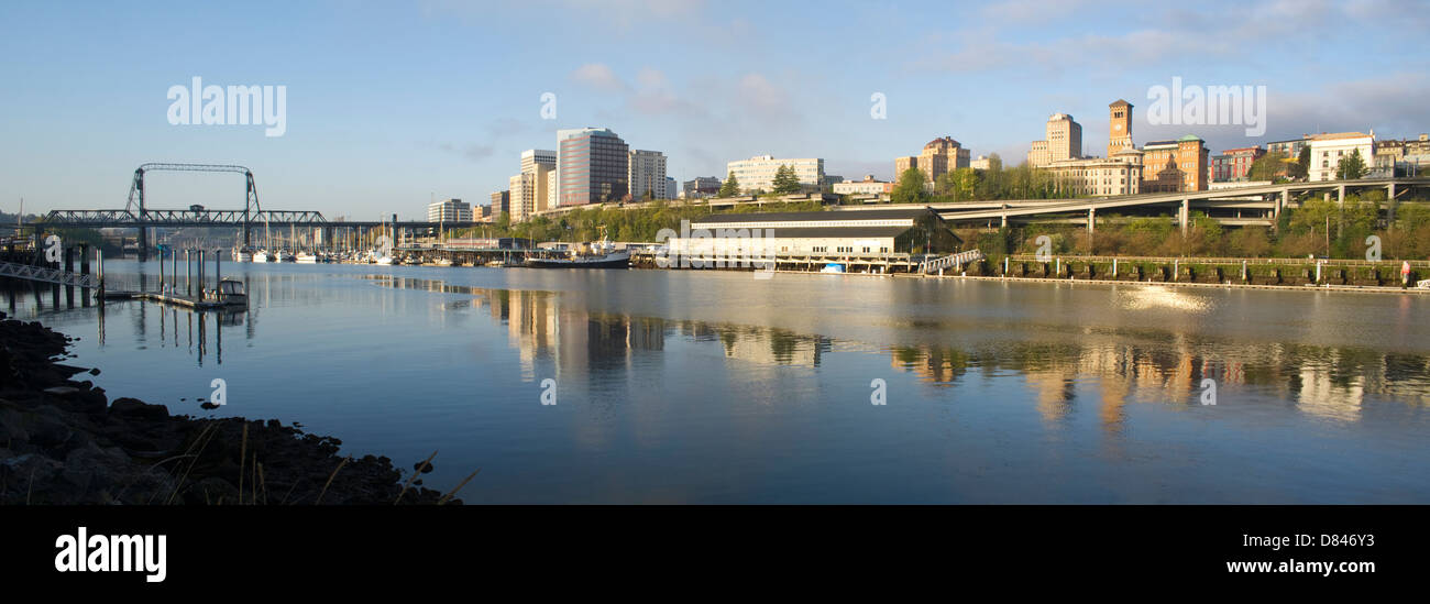 Tacoma Washington Skyline Waterfront at Dawn Stock Photo - Alamy