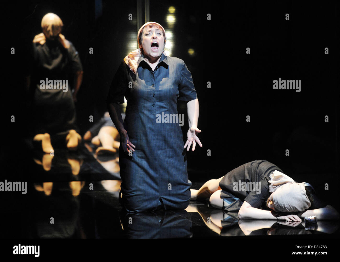 Barbara Dobrzanska (as Marta) rehearses the opera 'The Passenger' by ...