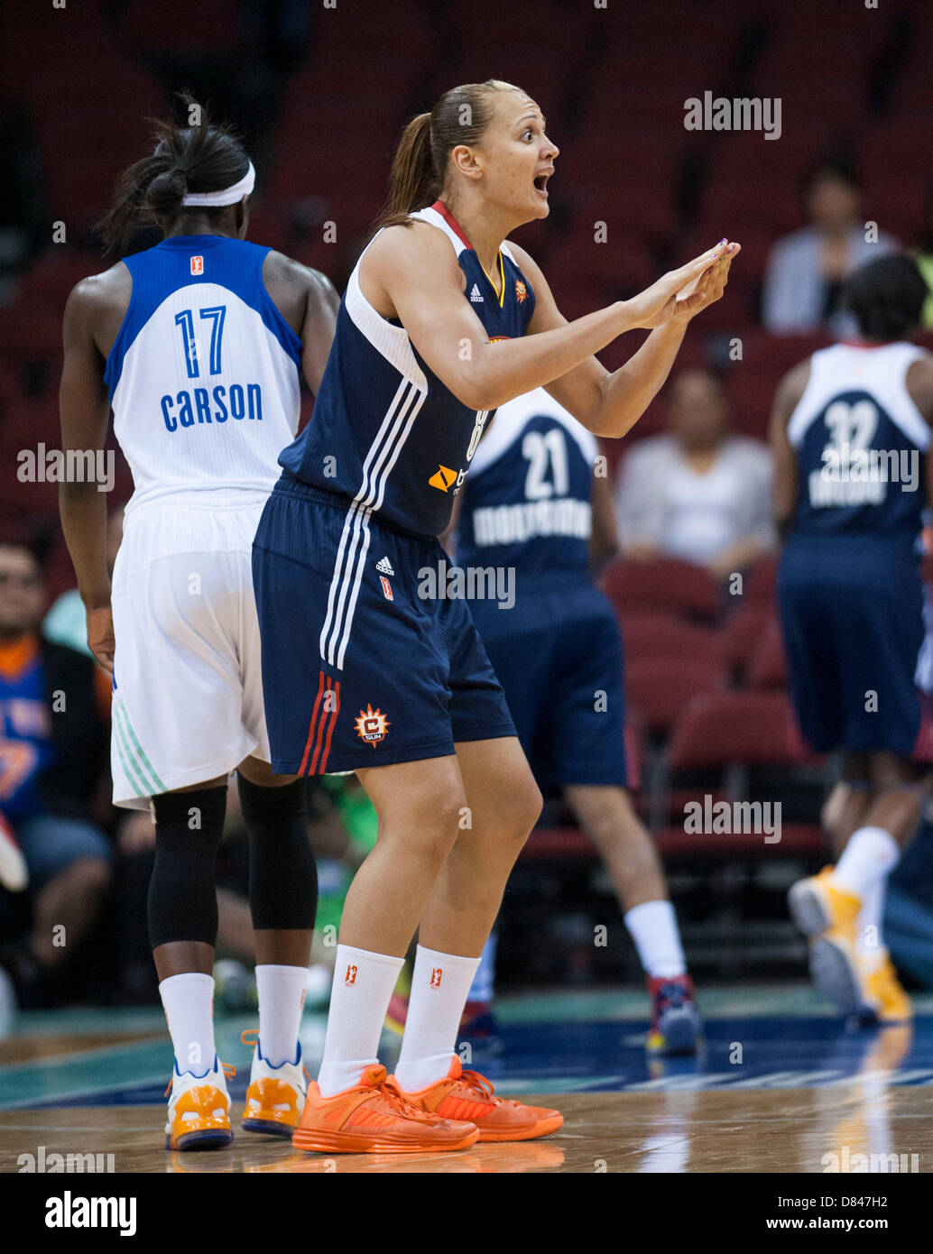 May 18, 2013 - Newark, New Jersey, U.S. - Sun's forward Mistie Bass #8 ...