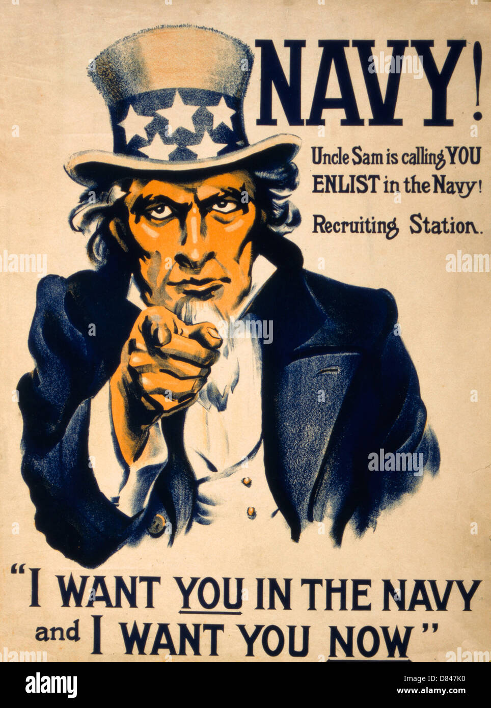 Navy! Uncle Sam is calling you - enlist in the Navy! Recruiting Poster ...