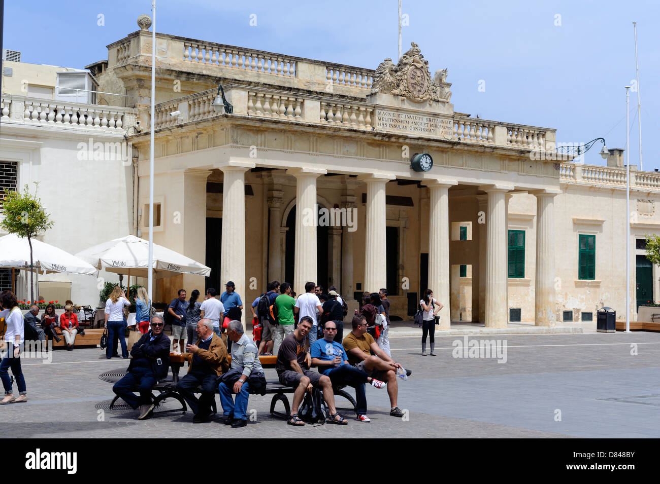 Misrah San Gorg in Valletta, Malta, Europa, UNESCO-world heritage Stock ...
