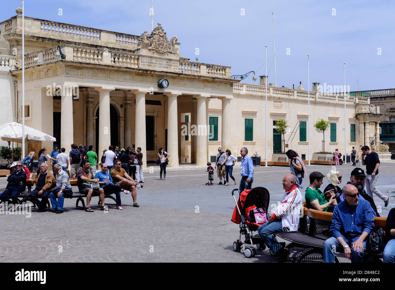 Misrah San Gorg in Valletta, Malta, Europa, UNESCO-world heritage Stock ...