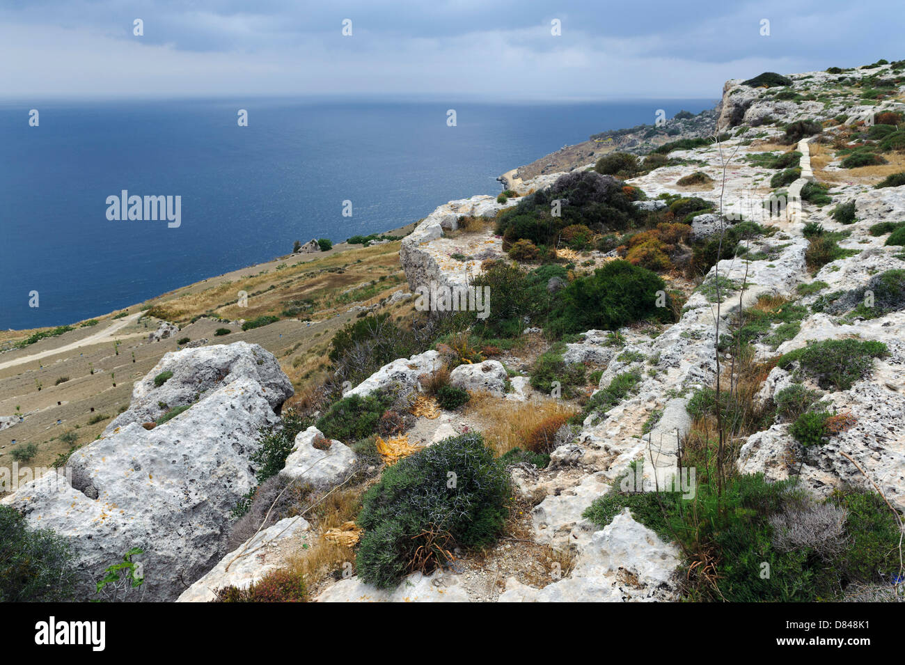 View from Marfa Ridge, Malta Stock Photo - Alamy