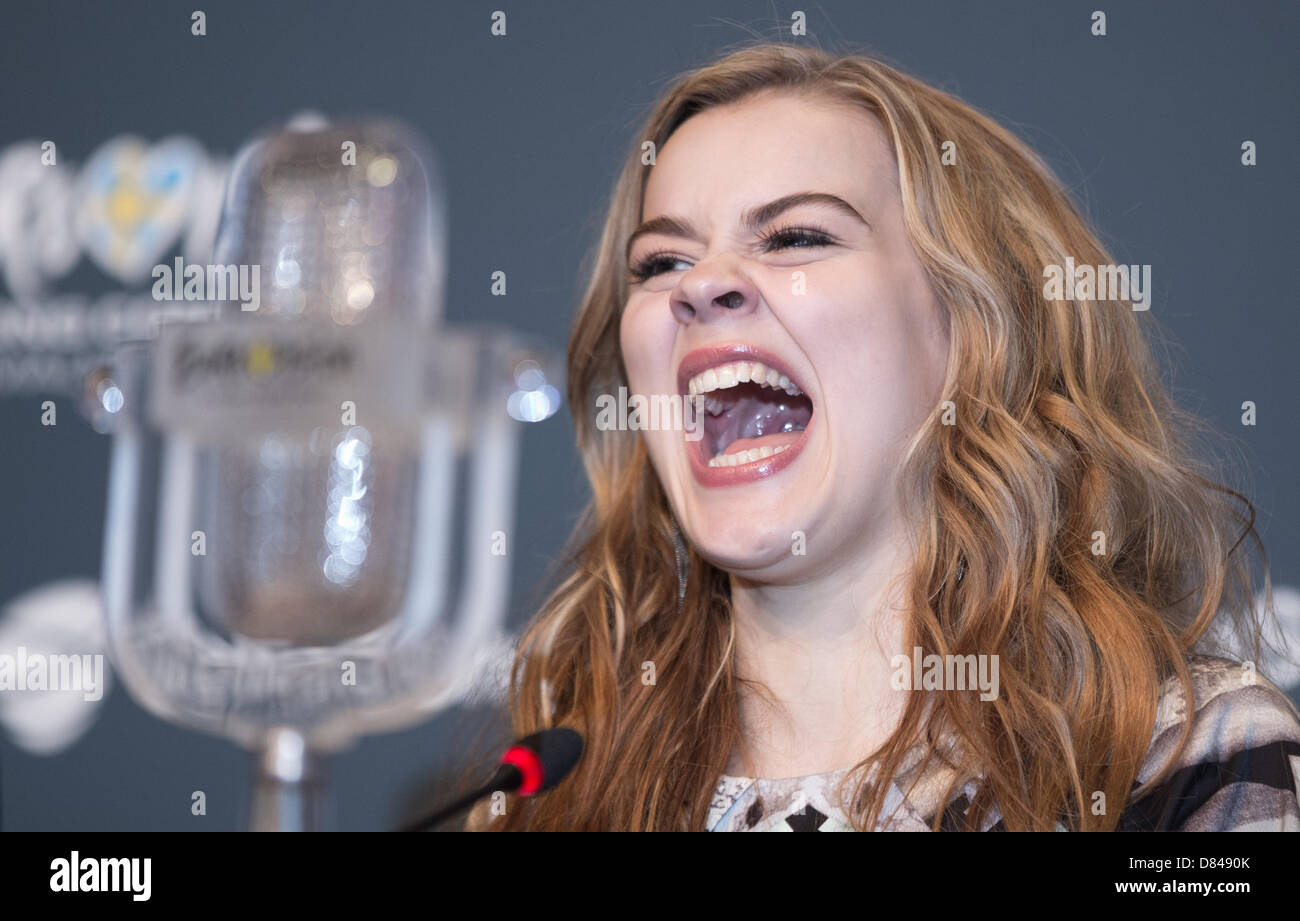 Singer Emmelie de Forest representing Denmark celebrates after winning ...
