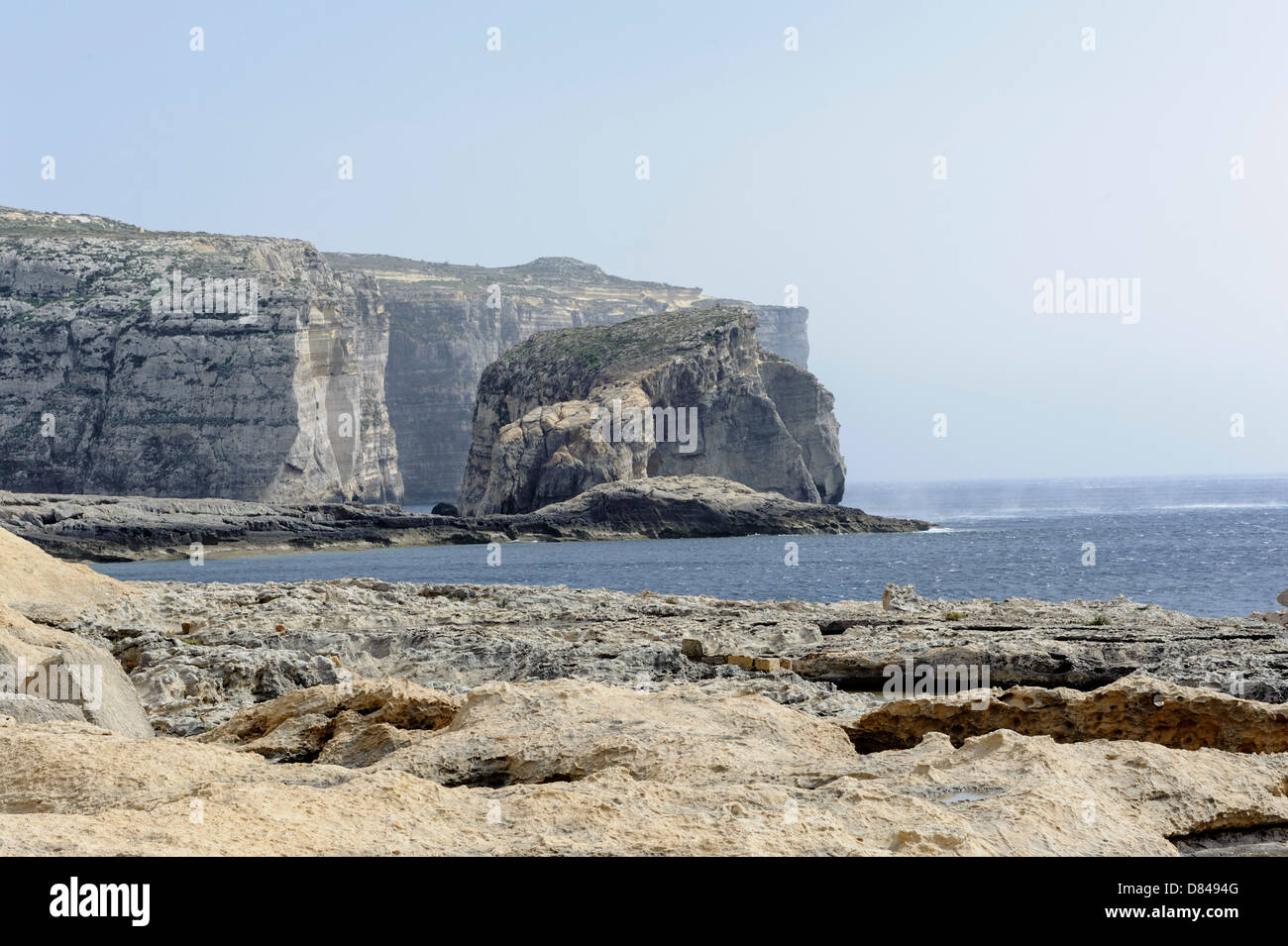 Fungus Rock in the Dwejra Bay auf Gozo, Malta Stock Photo - Alamy