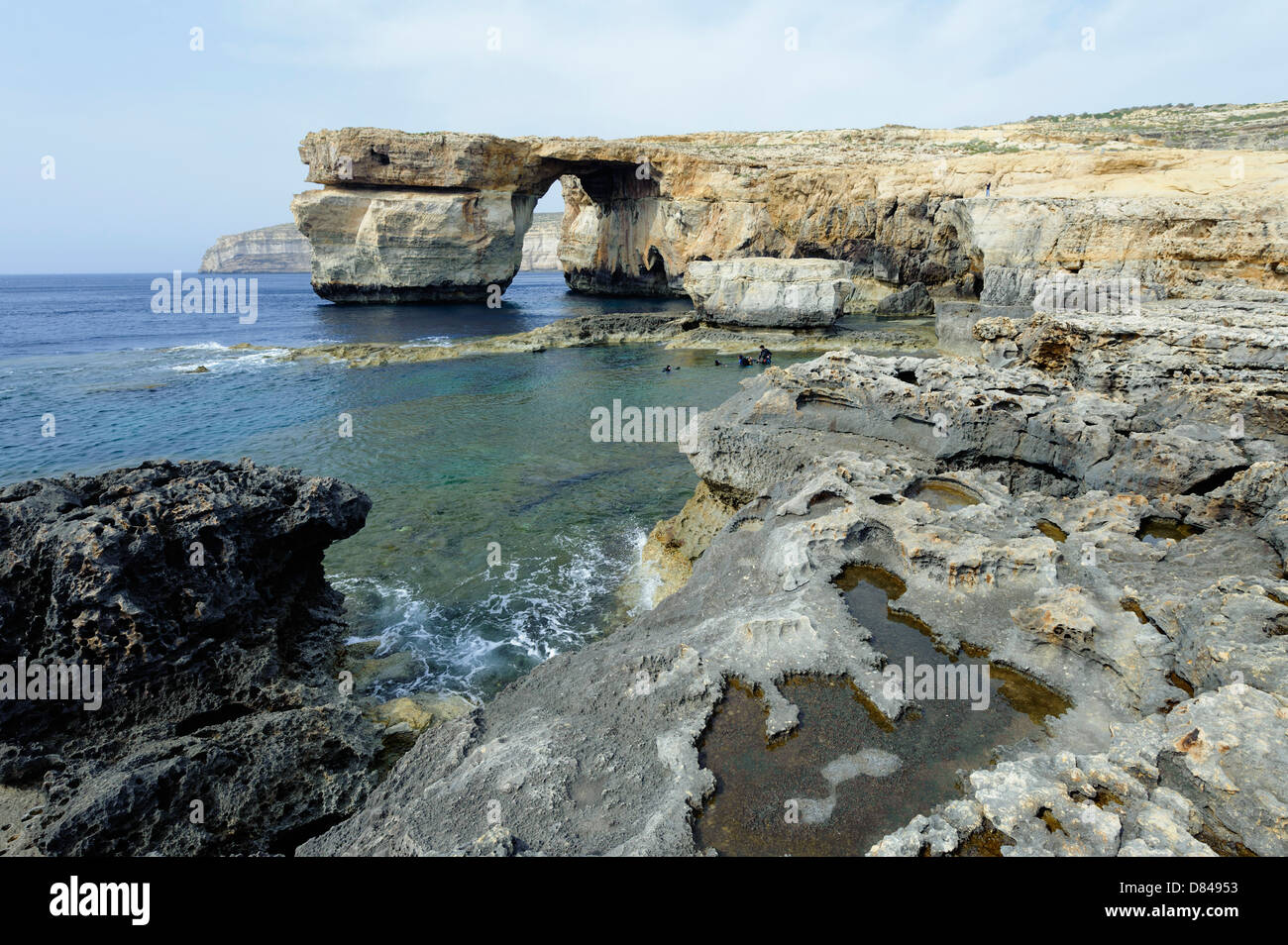 Azure Window in the Dwejra Bay on Gozo, Malta Stock Photo - Alamy