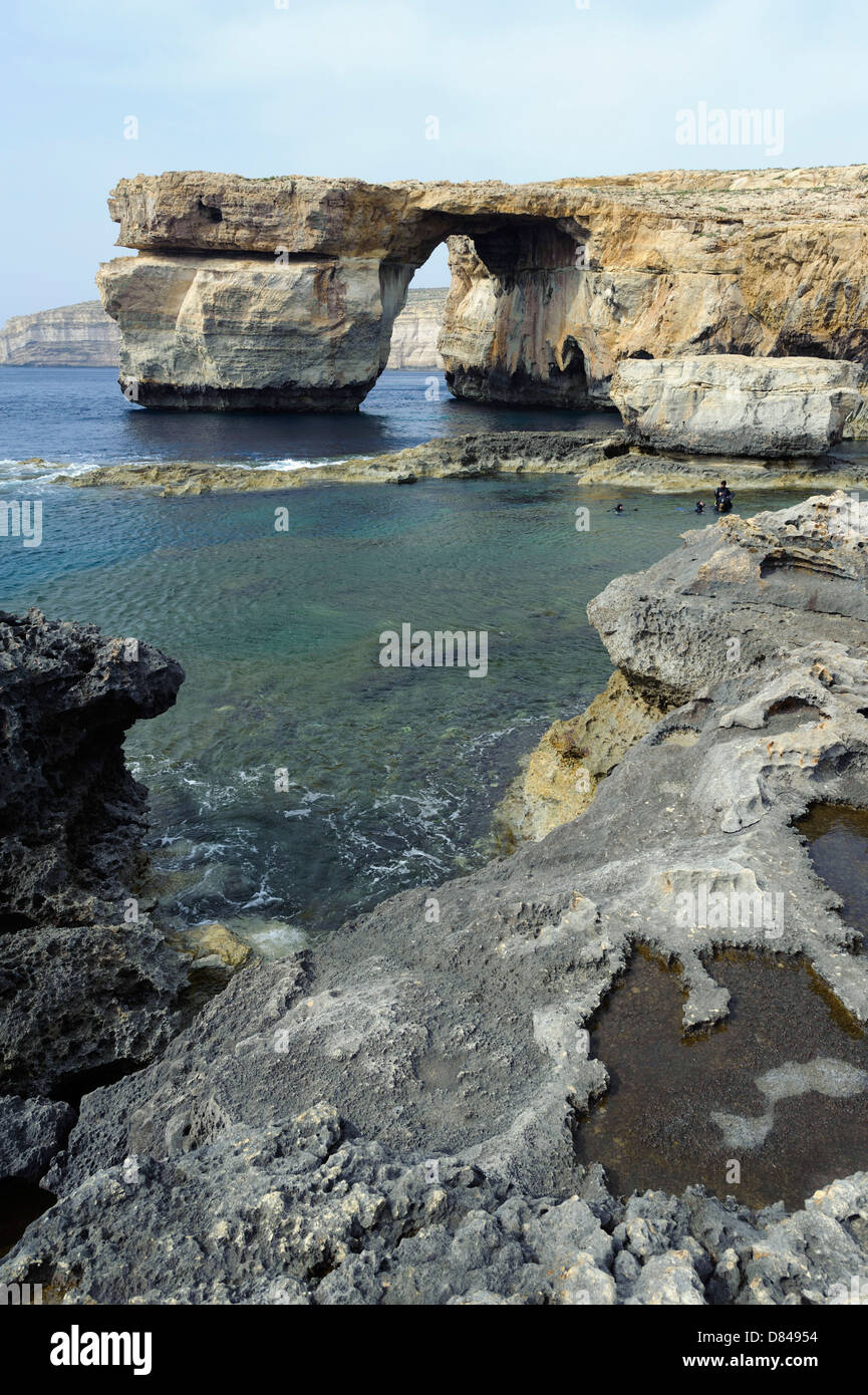 Azure Window in the Dwejra Bay on Gozo, Malta Stock Photo - Alamy
