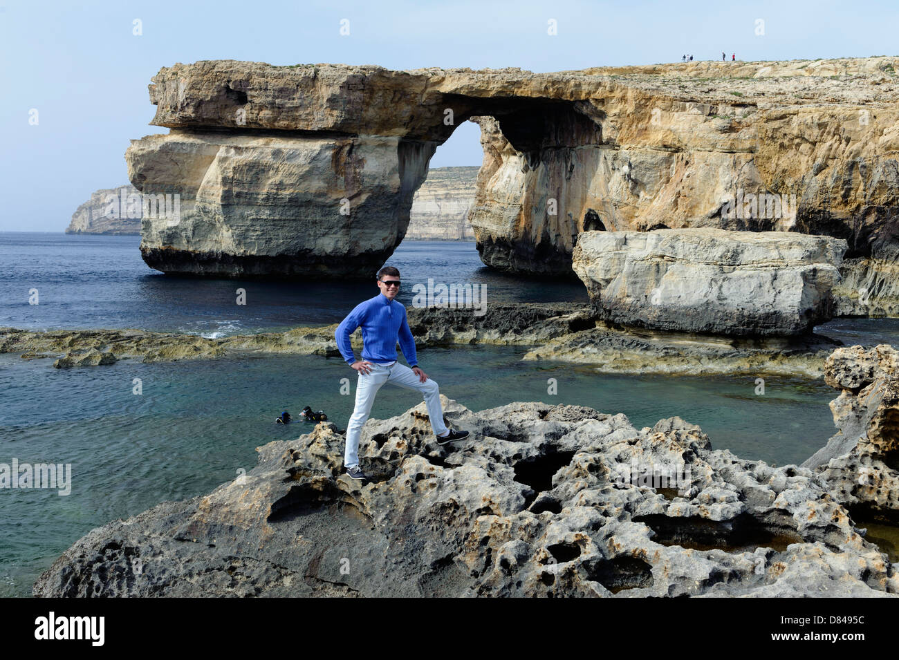 Azure Window in the Dwejra Bay on Gozo, Malta Stock Photo - Alamy