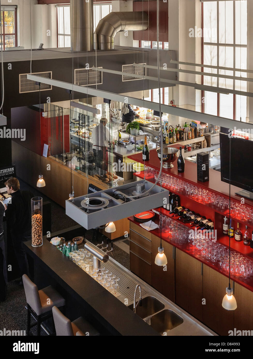 Restaurant Wasserwerk in a former water supply works in Wilhelmsburg ...