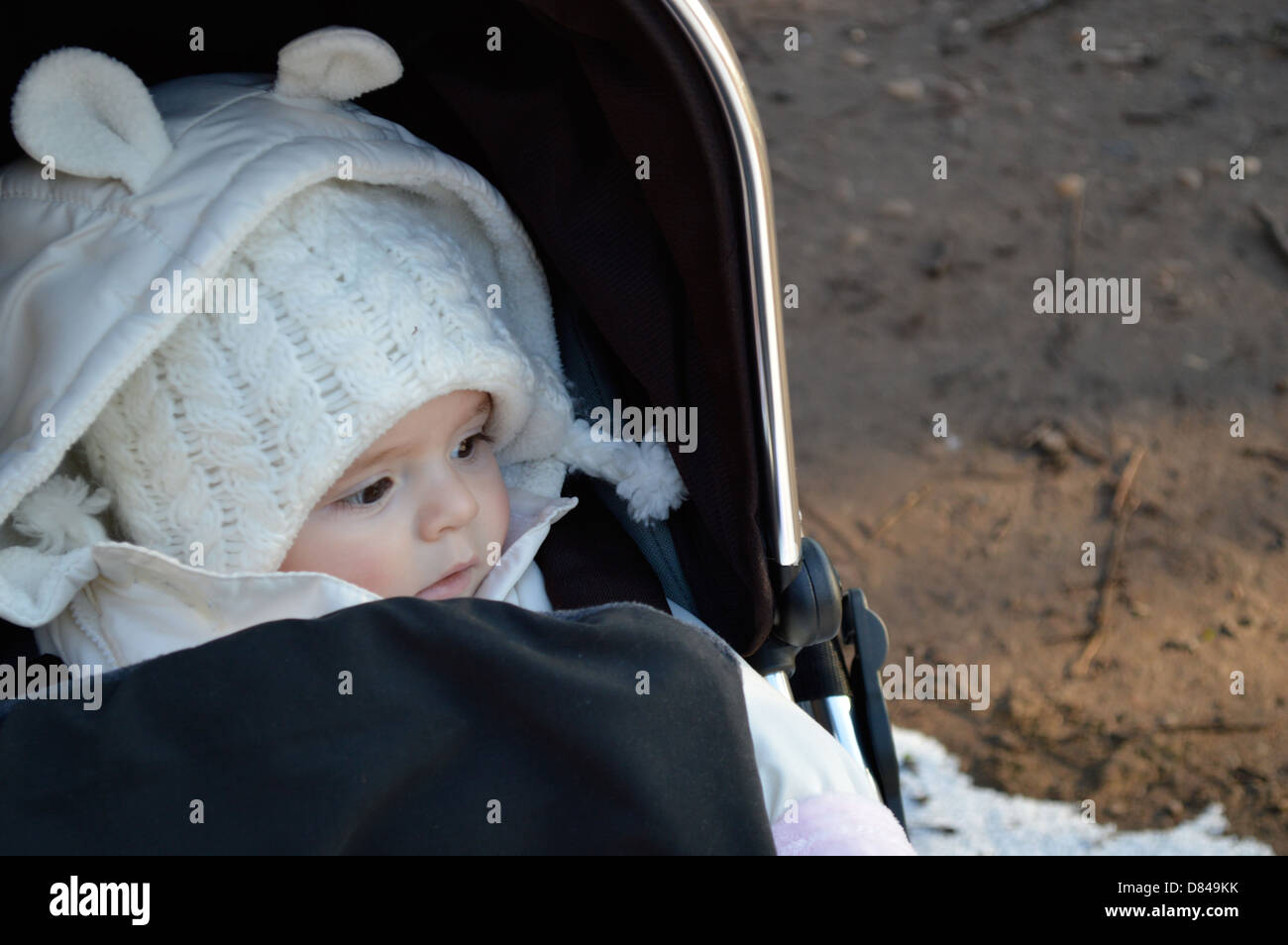 Baby in a pram Stock Photo - Alamy