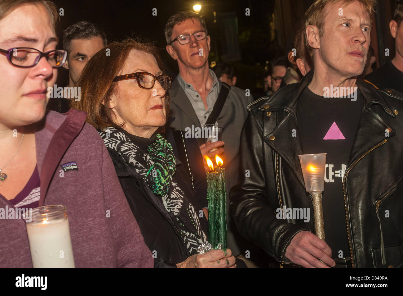 New York, NY. 19th May, 2013. Candlelight Vigil for 32 year old Mark ...