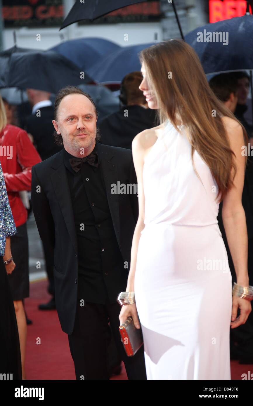 Cannes, France. 18th May, 2013. Musician Lars Ulrich and US model ...