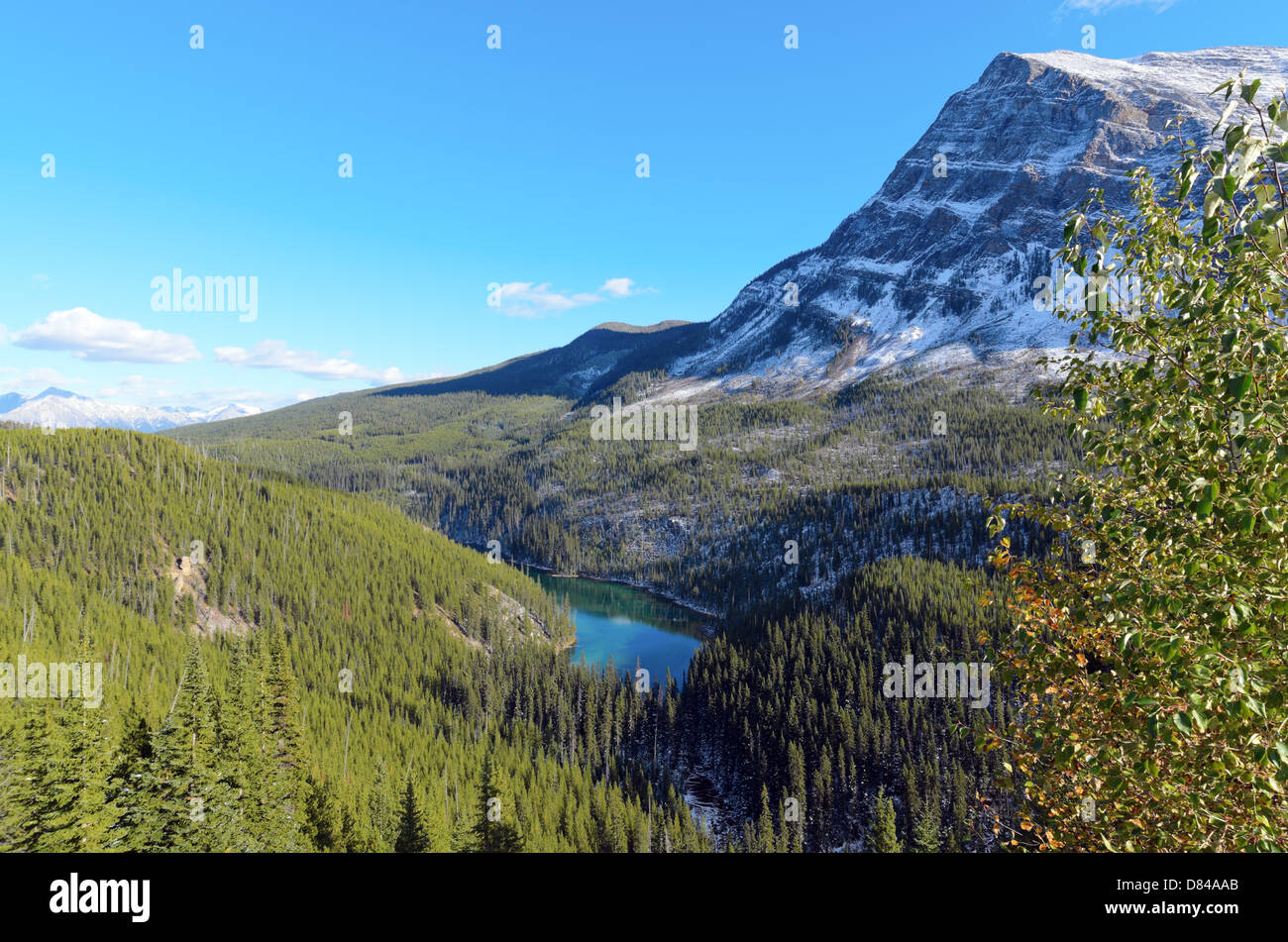 Vista Lake and Storm Mountain from Vermilion Pass Banff National Park ...
