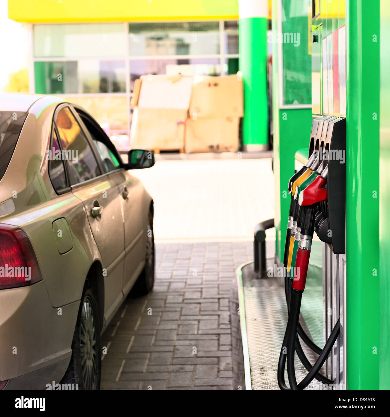 Car refueling on a petrol station Stock Photo - Alamy