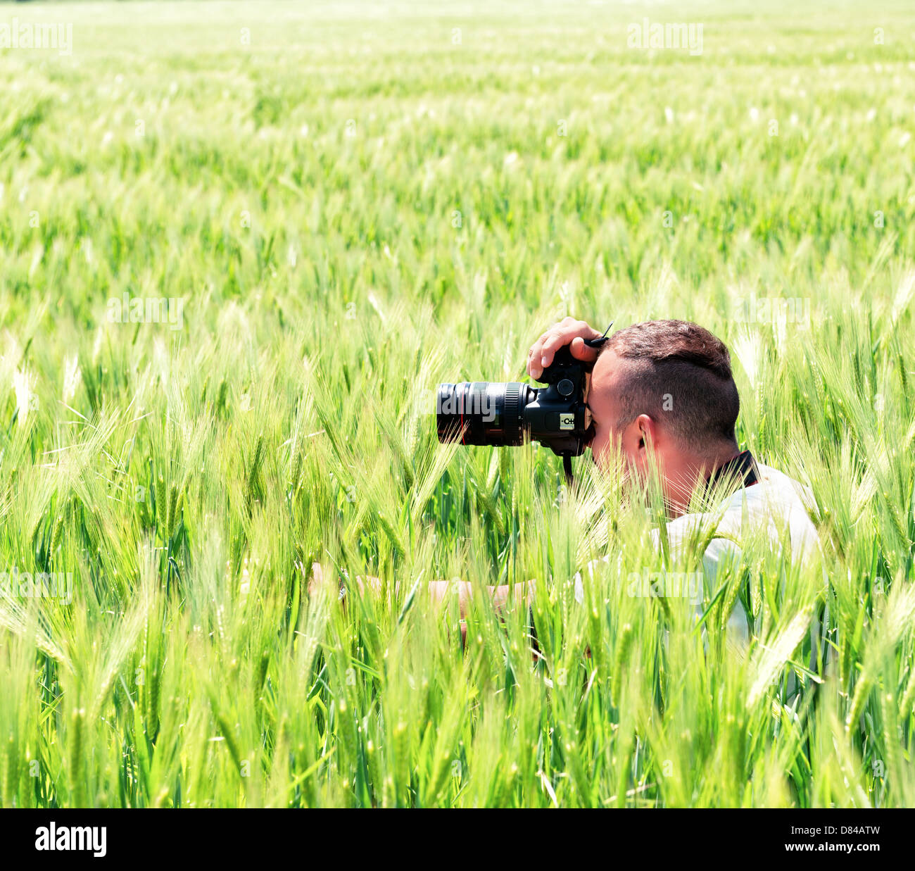 Men take a photo about beautiful landscape Stock Photo - Alamy