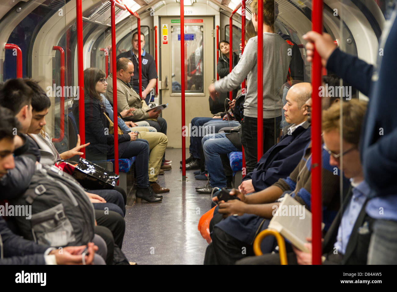 Inside the London Underground Stock Photo - Alamy