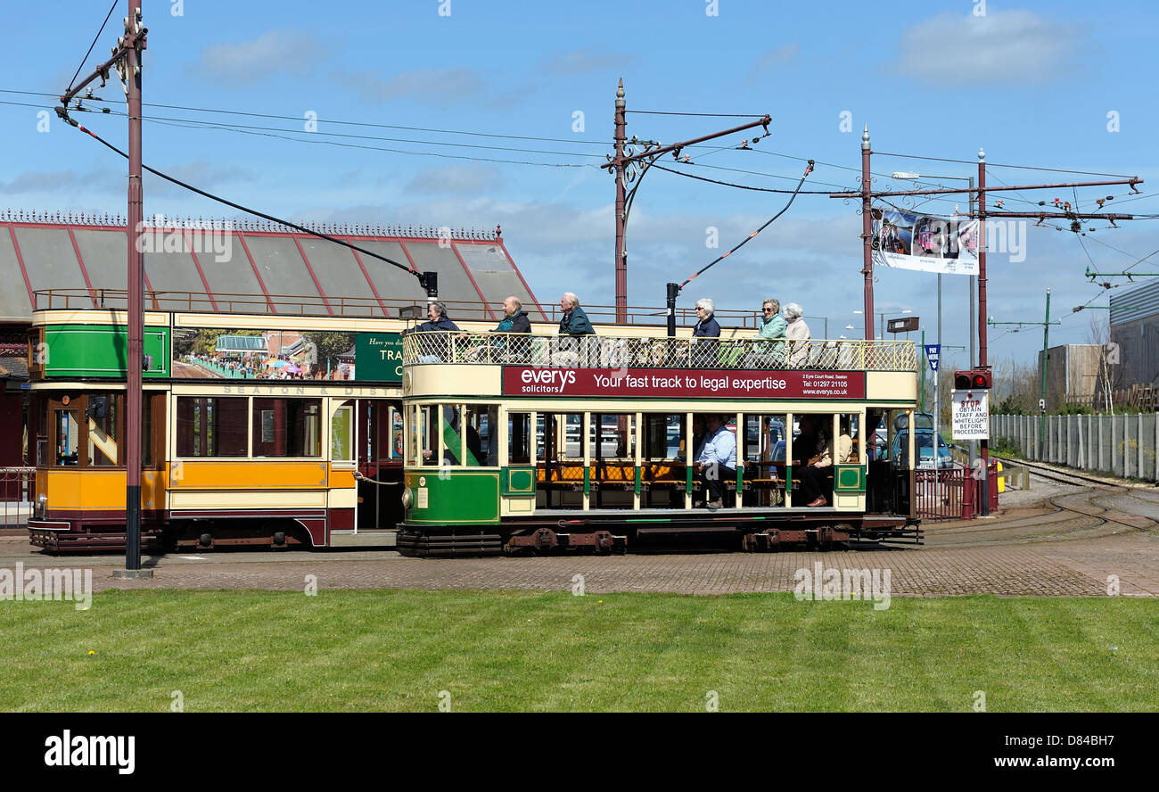 Seaton Tramway Devon England uk Stock Photo - Alamy