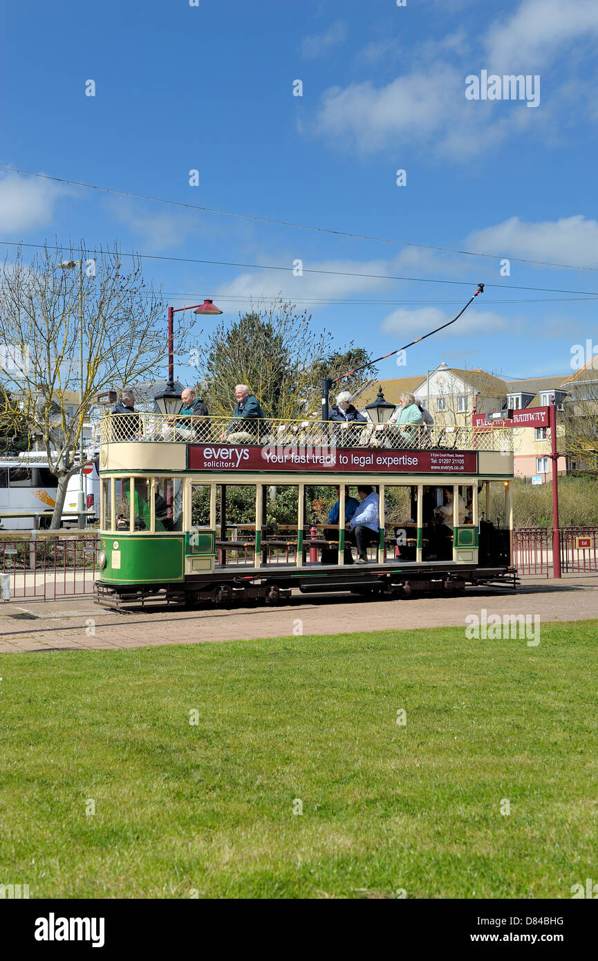 Seaton Tramway Devon England uk Stock Photo - Alamy