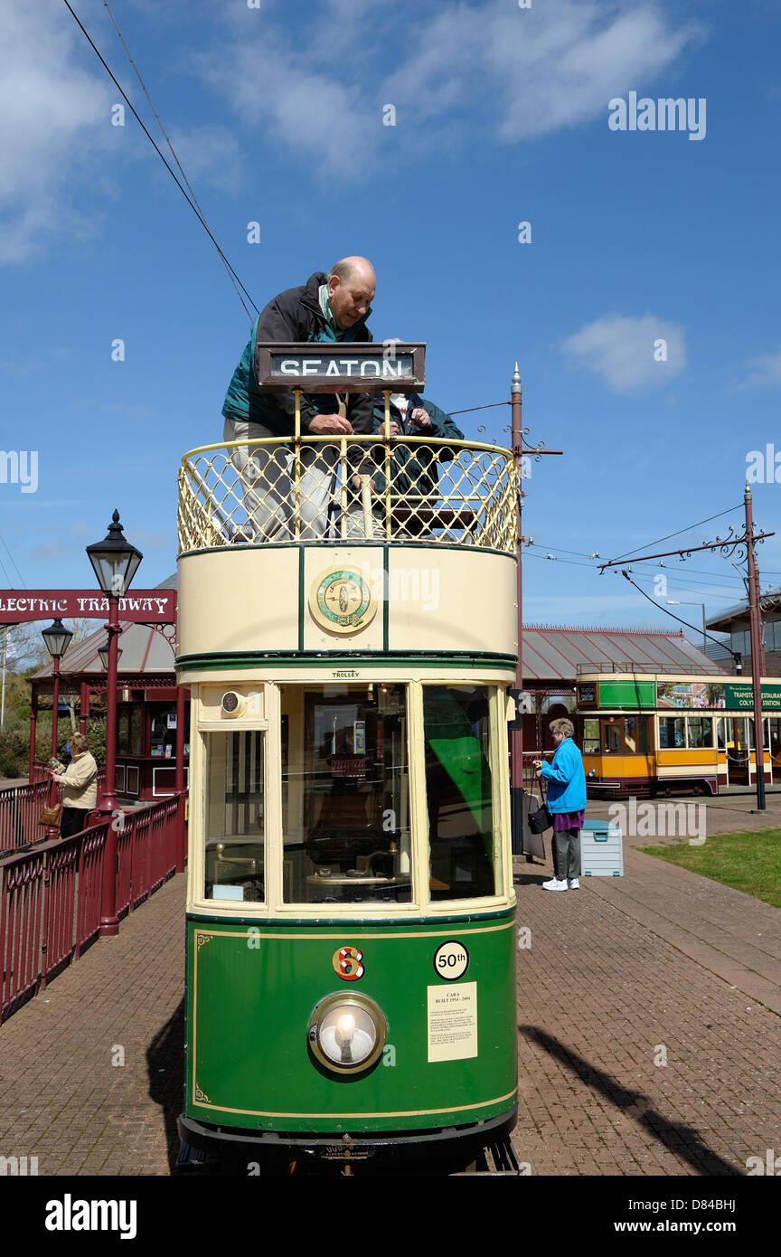 Seaton Tramway Devon England uk Stock Photo - Alamy