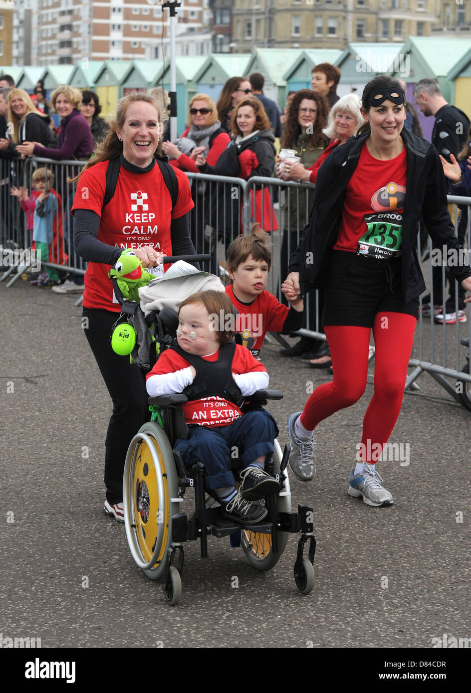 Hove, Sussex UK. 19th May 2013. Hundreds of people including children ...
