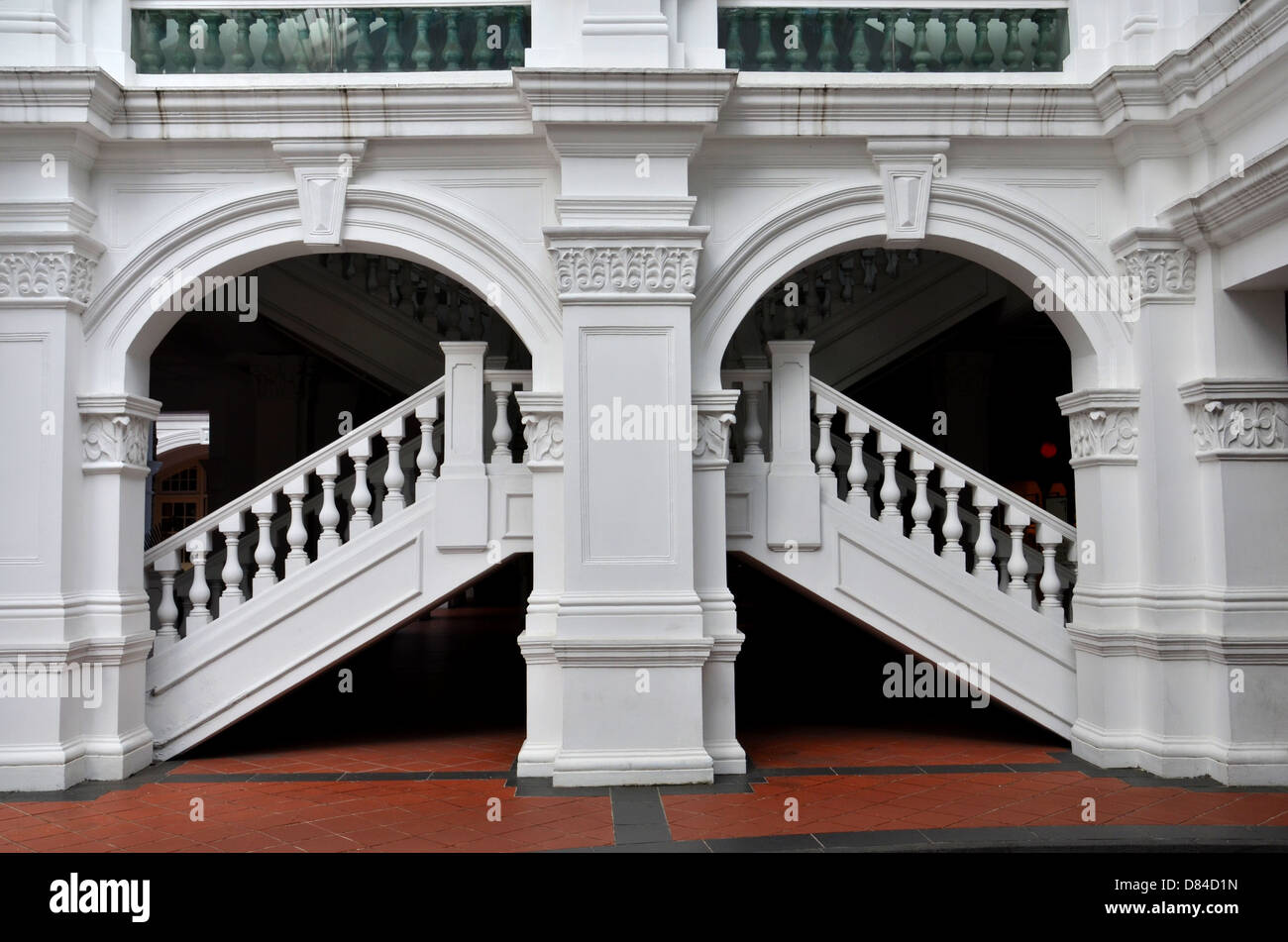 Arch, staircase, balustrade column Stock Photo - Alamy