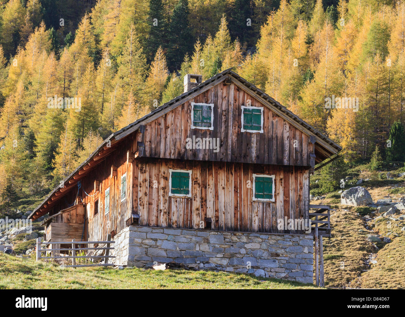 Old weathered farm houses in the alp Tirol Stock Photo - Alamy