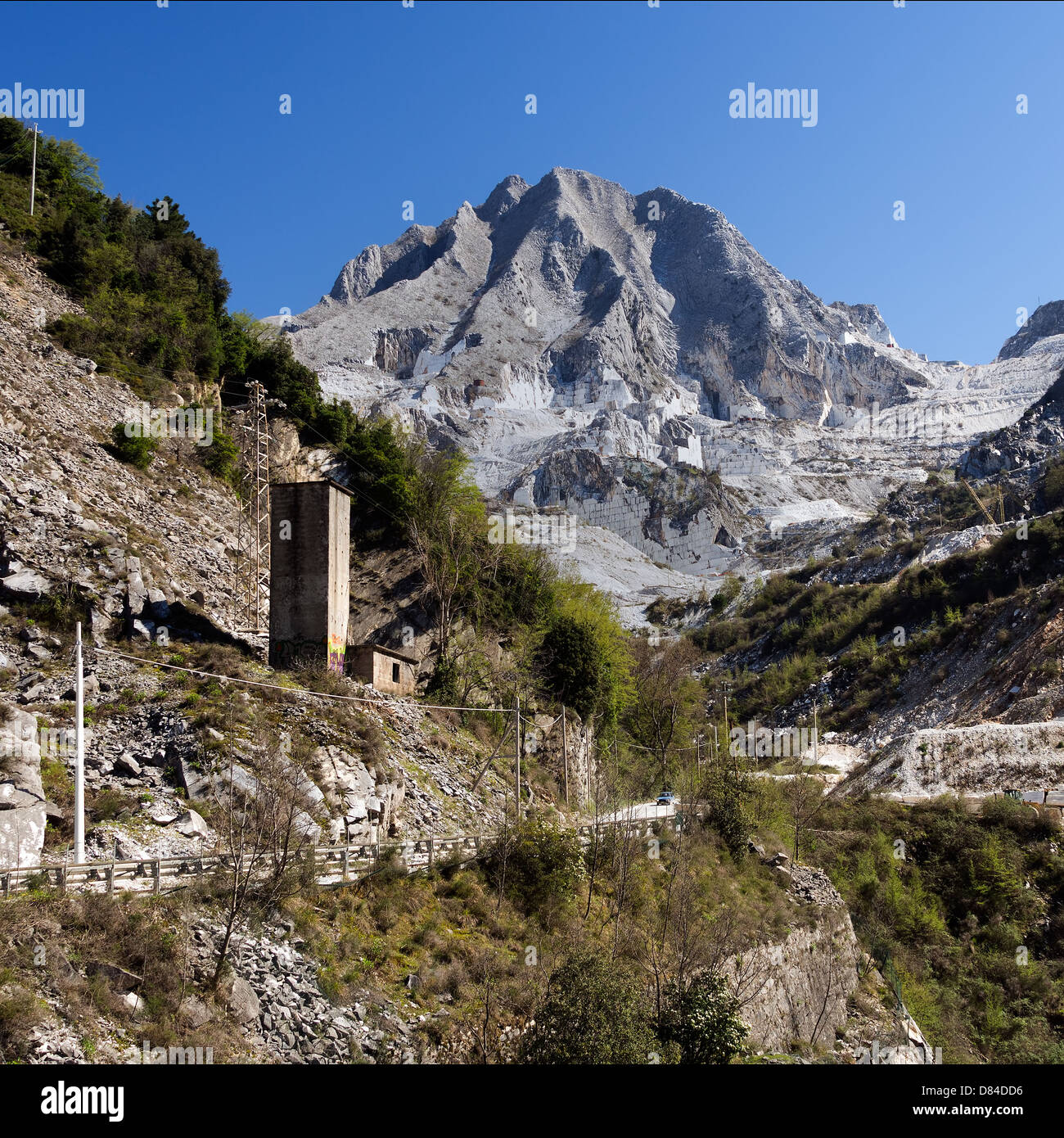 Marble quarry and mountain view - square crop Stock Photo - Alamy