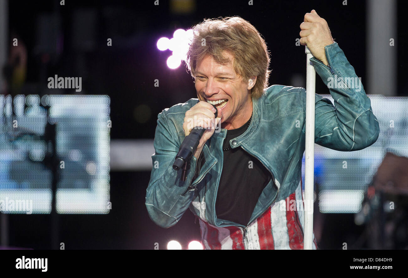 US singer Jon Bon Jovi performs on stage at the Olympiastadion in ...