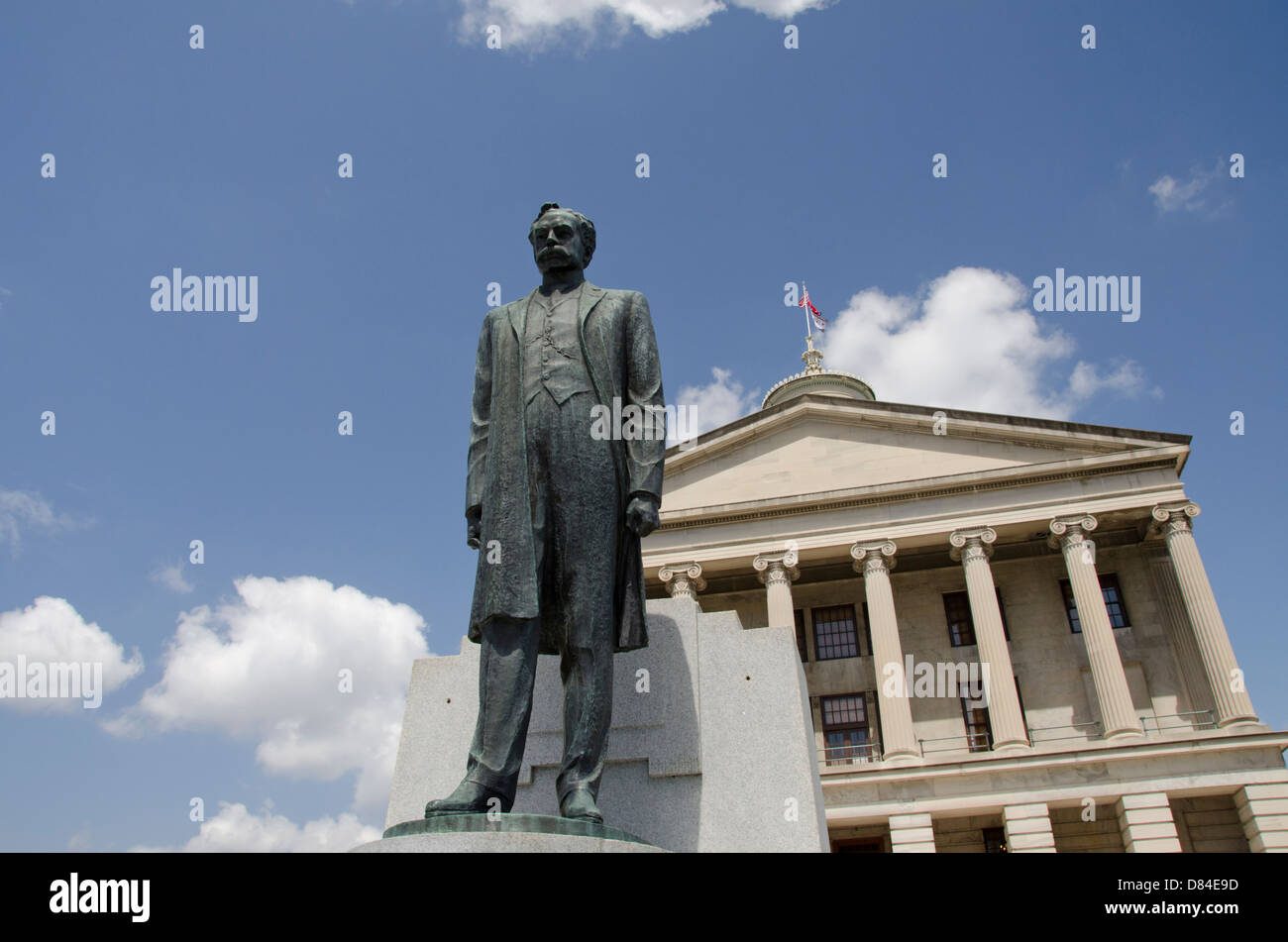 Tennessee, Nashville. Historic Tennessee State Capitol building, Statue ...