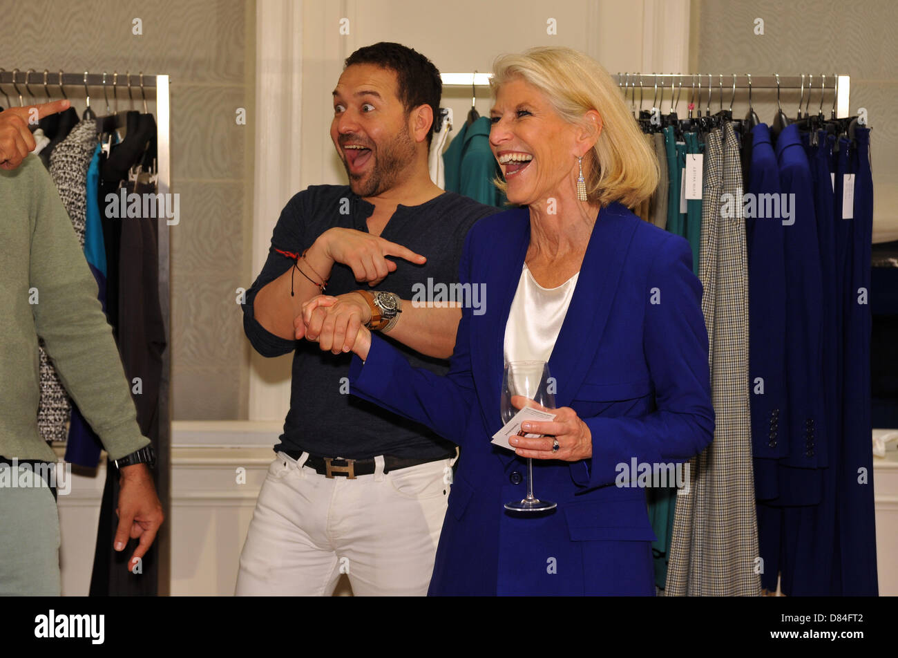 NEW YORK - MAY 16: Designer Alvin Valley (L) and guests at Alvin Valley ...