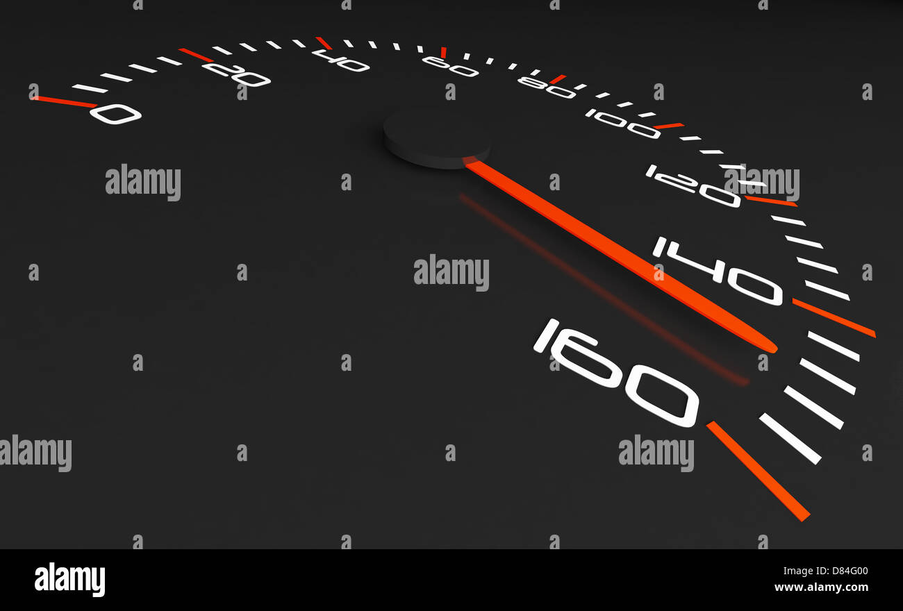 3d illustration of black speedometer Stock Photo - Alamy