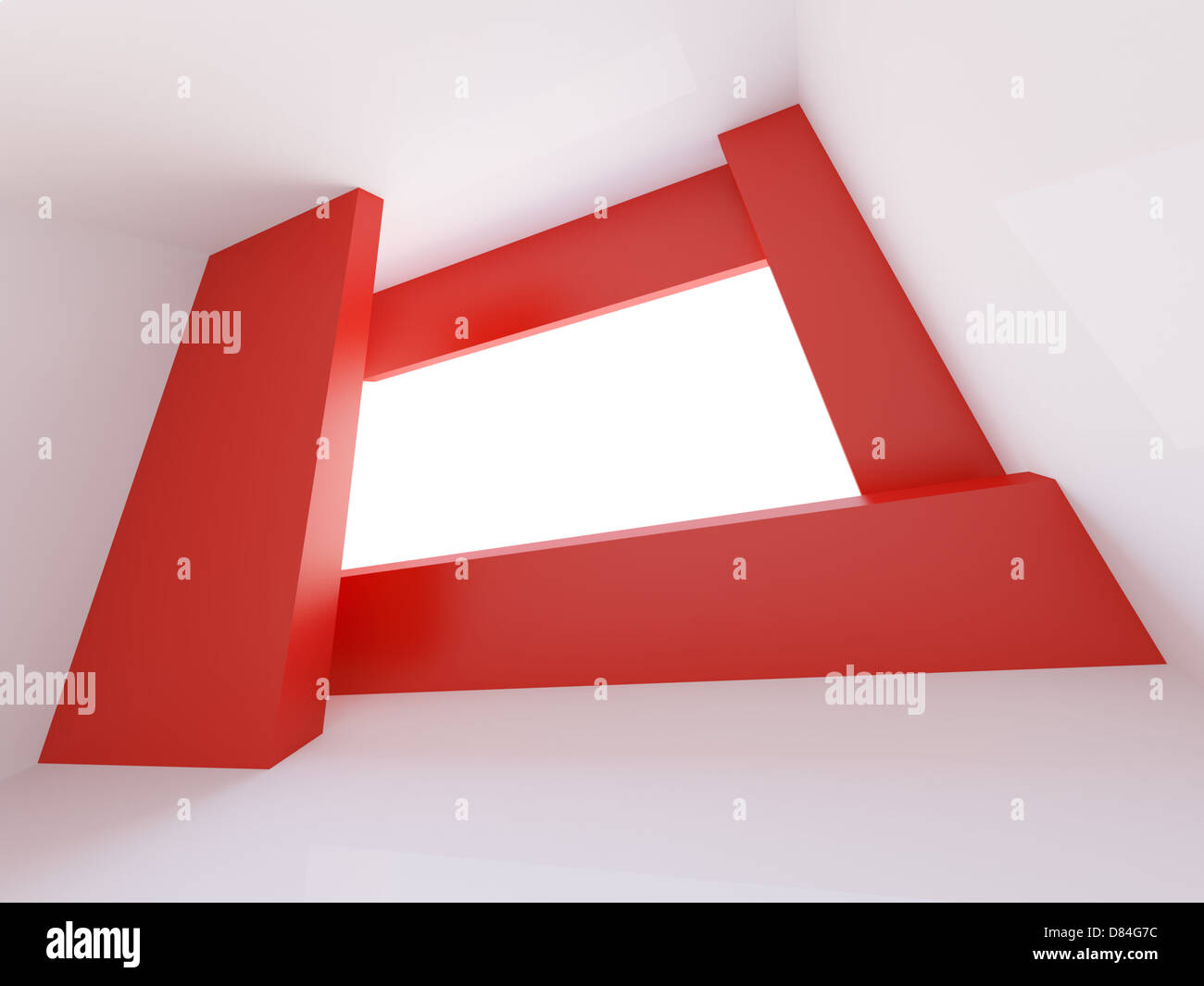 3d Illustration of Red Abstract Architecture Background Stock Photo - Alamy