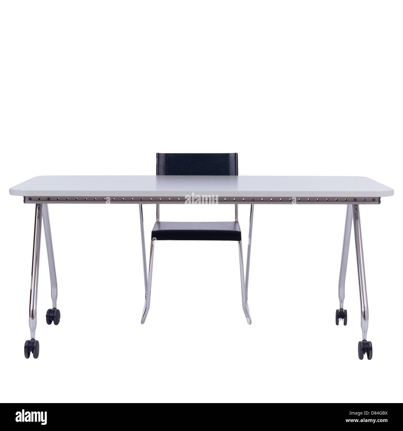 Modern table and chair isolated on white background Stock Photo - Alamy
