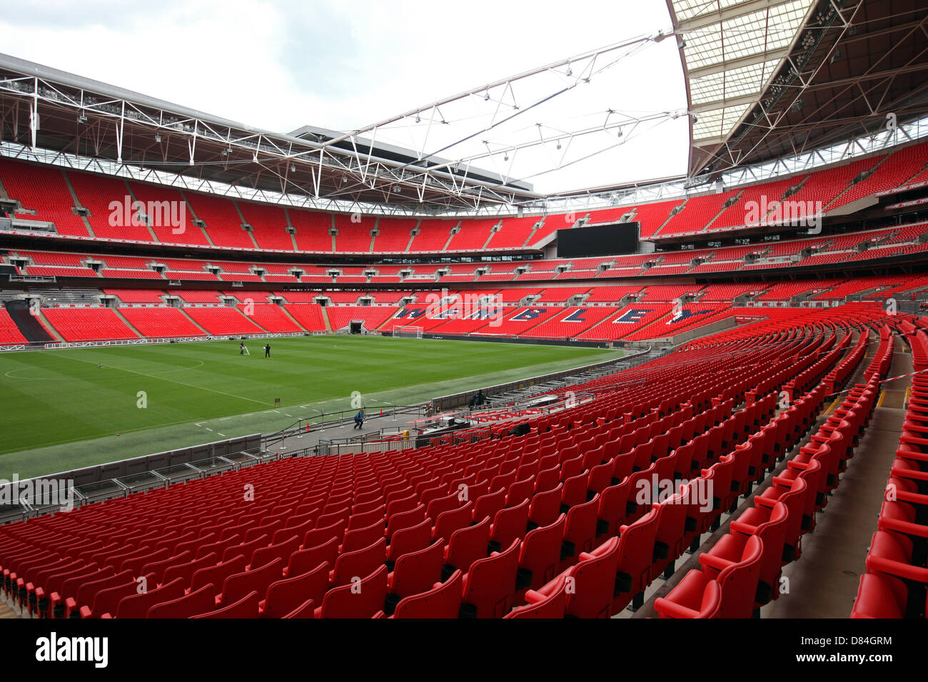 Picture shows a general view of the Wembley stadium in London, Great ...