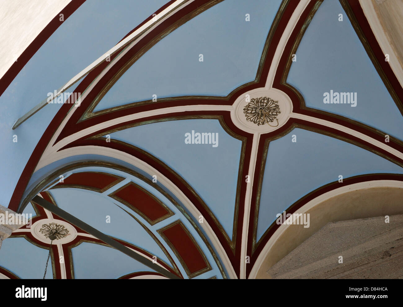 ceiling frescoes of an orthodox chapel, Greece Stock Photo - Alamy