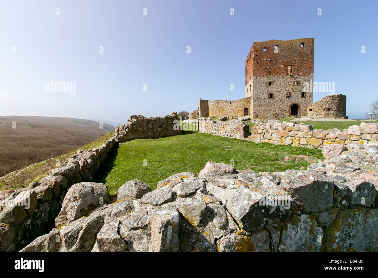 Hammershus castle ruins hi-res stock photography and images - Alamy