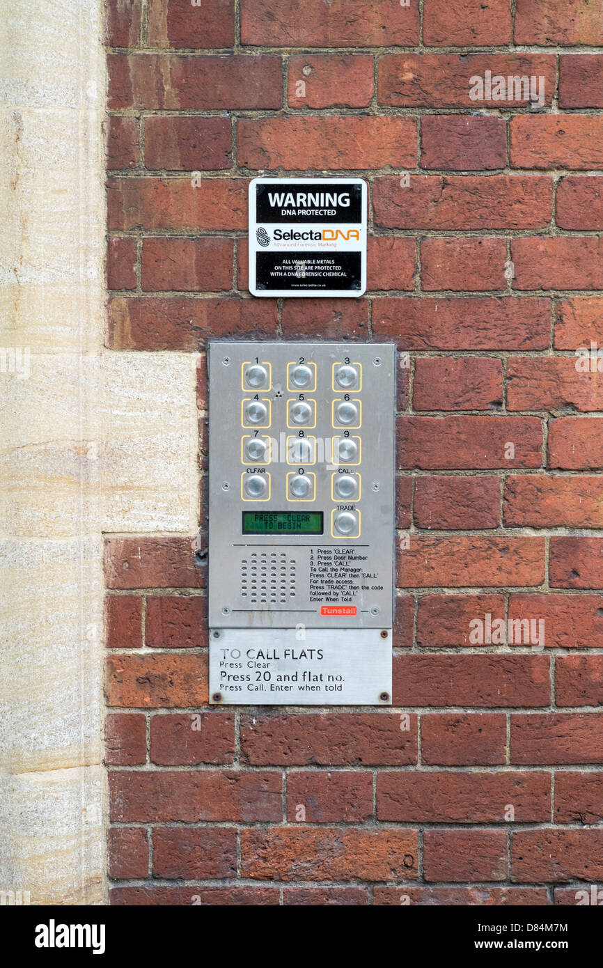 Doorbell buttons to apartment flats Stock Photo - Alamy
