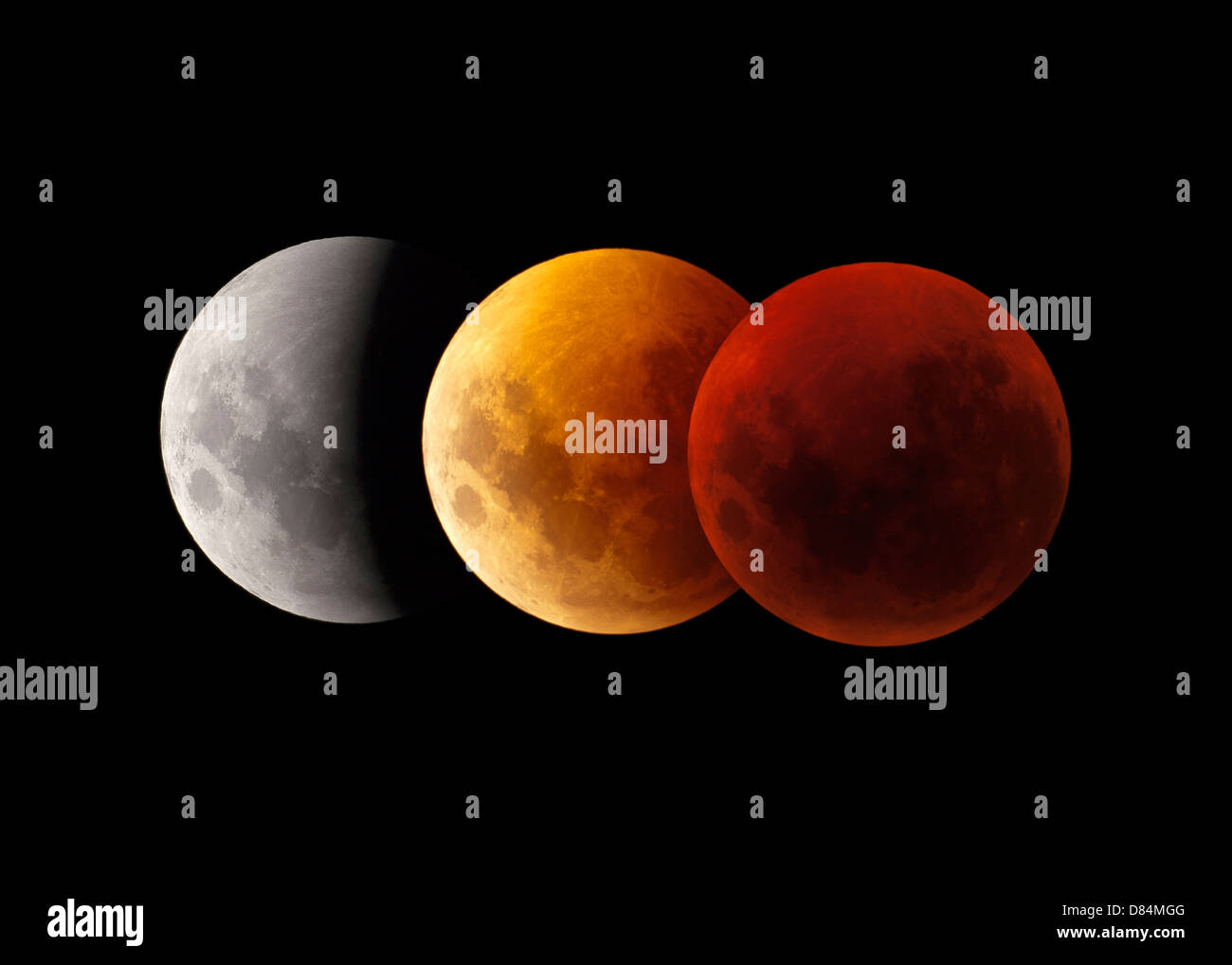 Phases of a lunar eclipse hi-res stock photography and images - Alamy