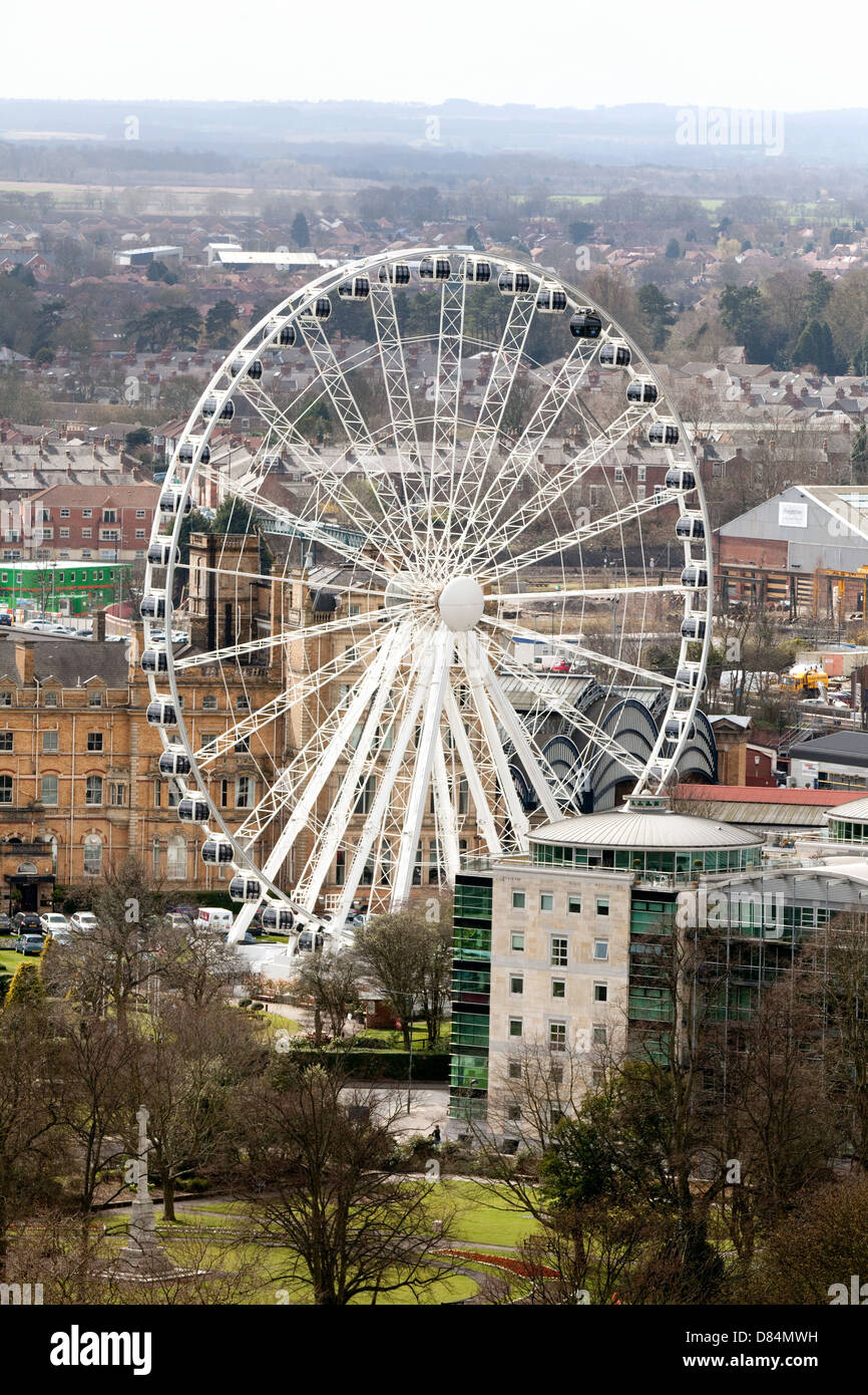 The Wheel of York, seen from York Minster, Yorkshire, England, UK Stock ...