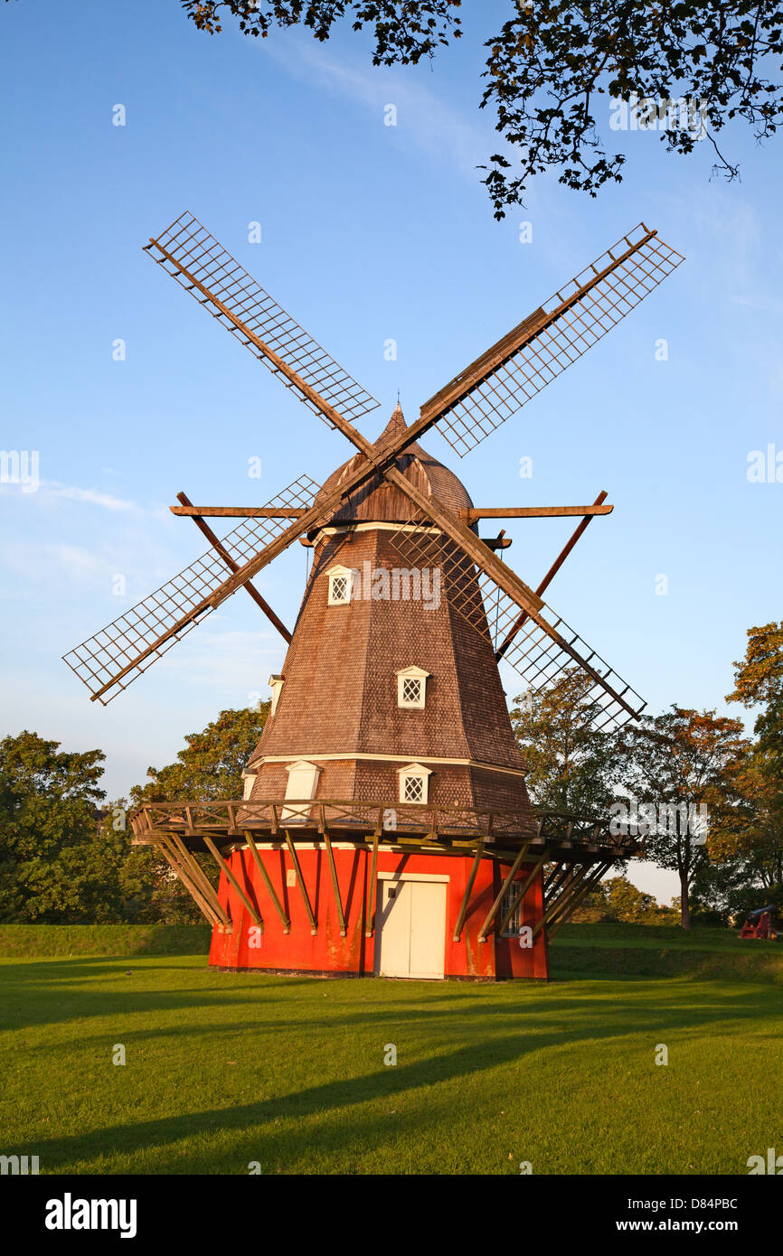 Old red windmill in the Copenhagen, Denmark Stock Photo - Alamy