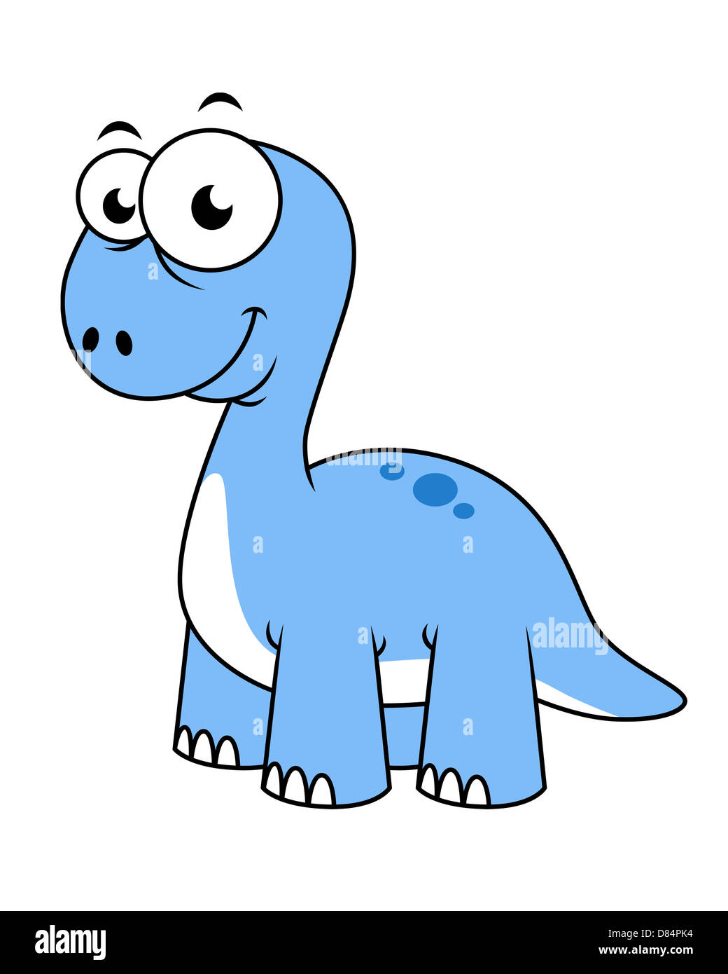 Cute illustration of a Brontosaurus Stock Photo - Alamy