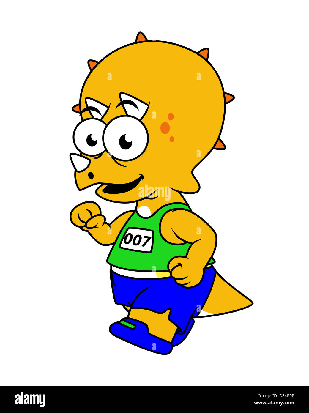 Illustration of a Triceratops runner Stock Photo - Alamy