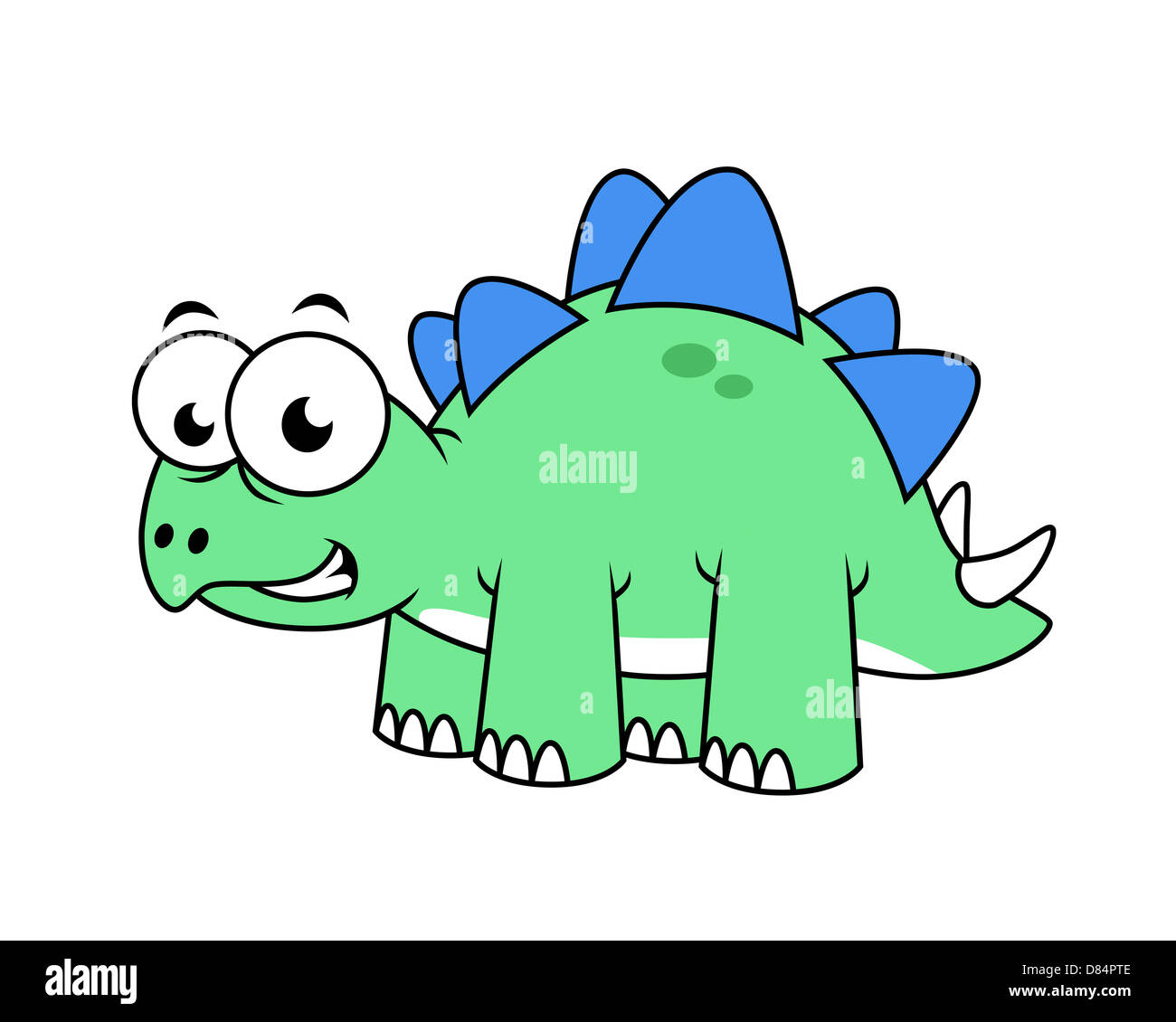 Cute illustration of a Stegosaurus Stock Photo - Alamy