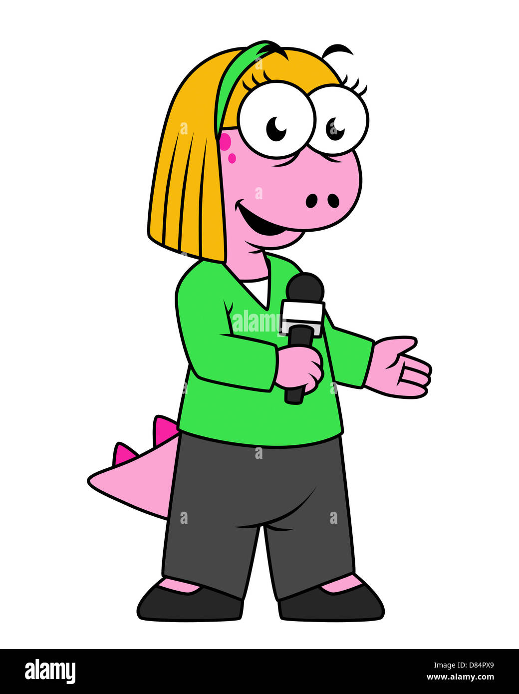 Reporter microphone cartoon hi-res stock photography and images - Alamy